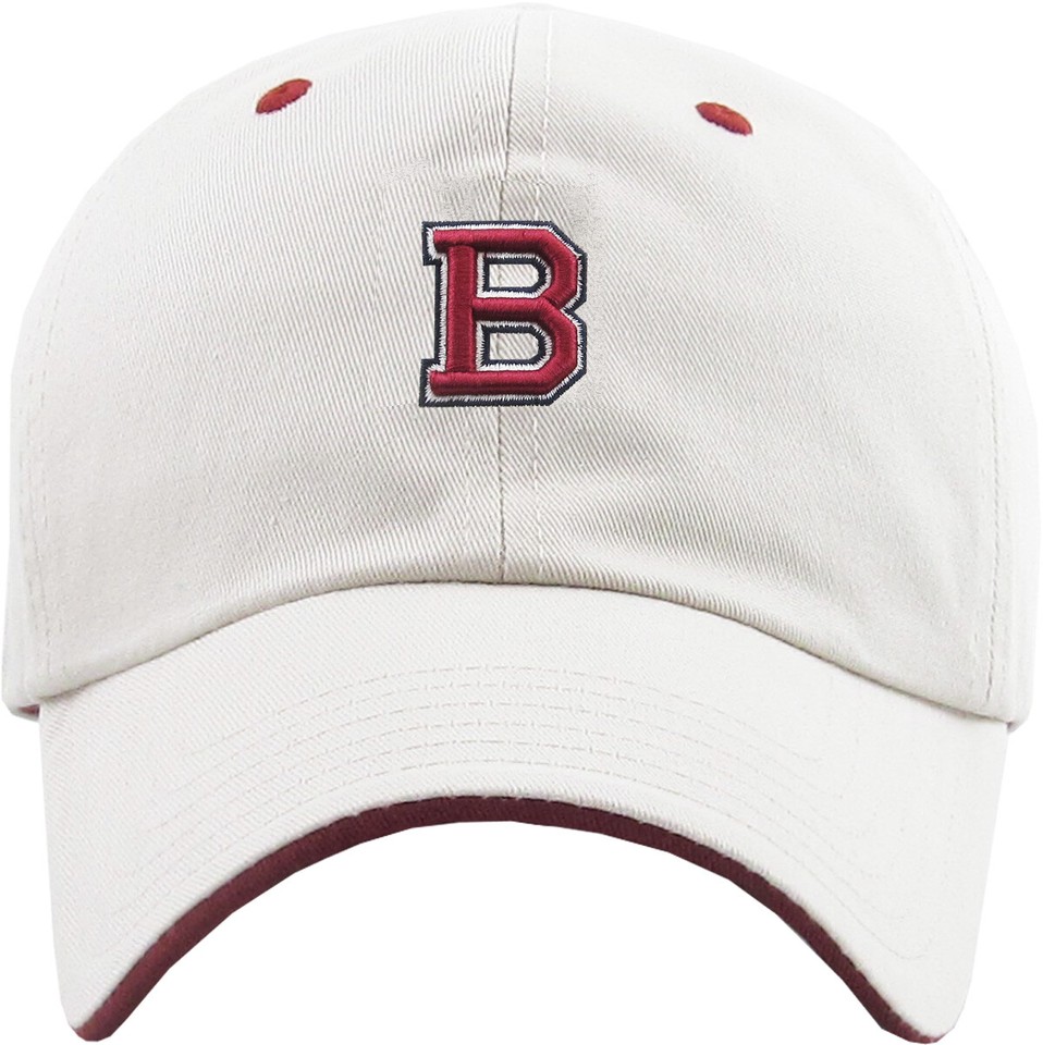 ABC Letter Embroidery INITIAL Ivory Dad Hat Baseball Cap Adjustable | eBay
