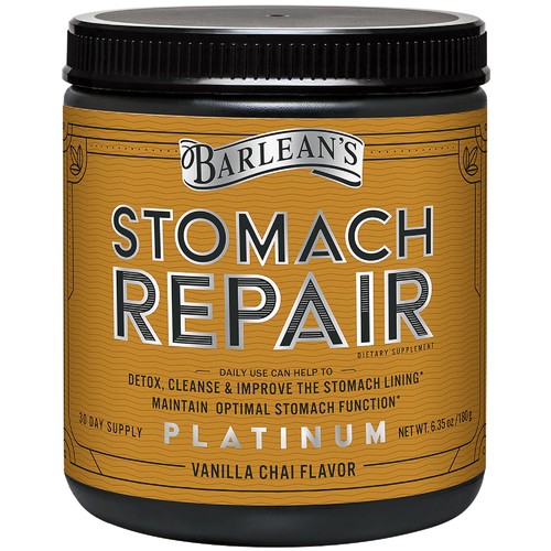 Barlean's Stomach Repair Gut Health Powder Supplement Fiber and ...