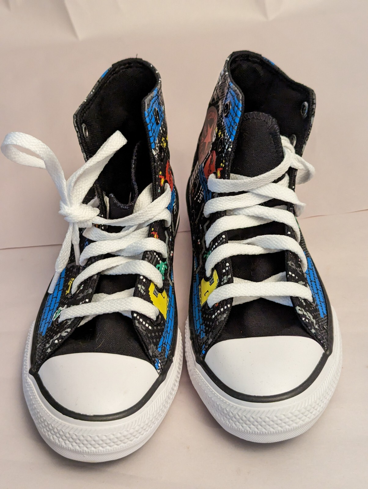 Converse Hi Top Gamer Sneakers Size 2 Junior Boys Black High Top Shoes ...