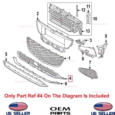 Genuine OEM Front Bumper Lower Grille 2025-2026 Genesis GV80 86531 ...
