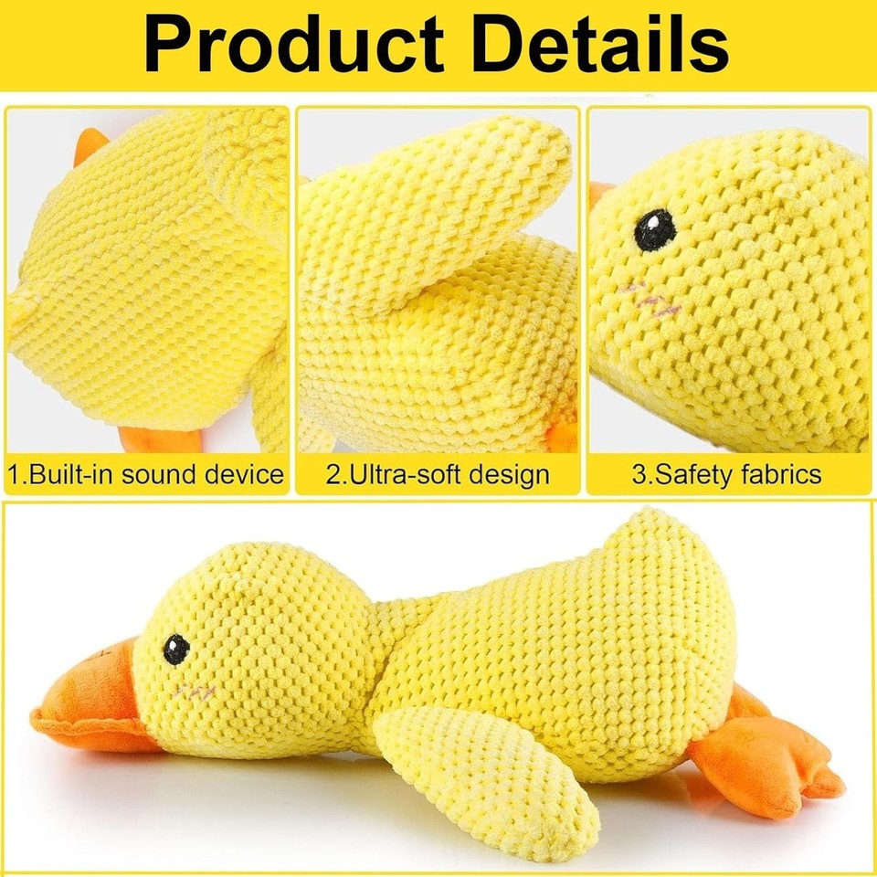 Mellow Dog Calming Duck 2025 Yellow Duck Toy with Quacking Sound for ...