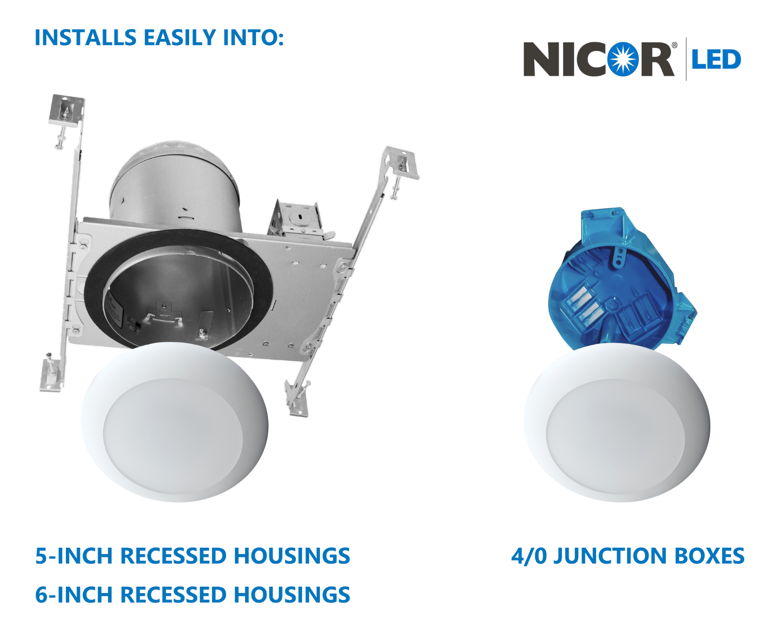 DLS Series 5/6 in. White 1200 Lm LED Surface Mount Retrofit Disc Light ...