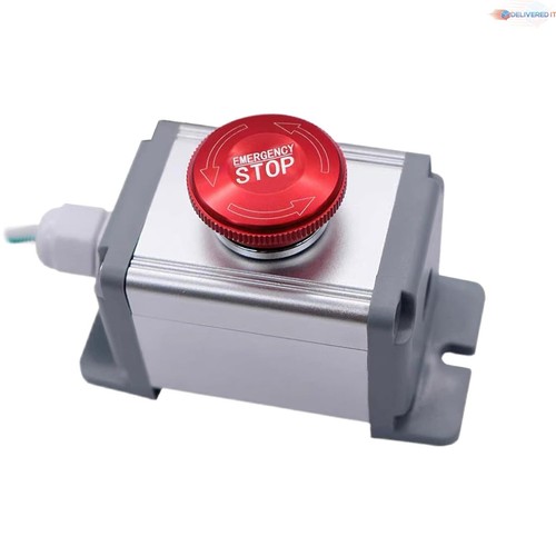 Waterproof Emergency Stop Push Button Switch - Stainless Steel - 12 ...