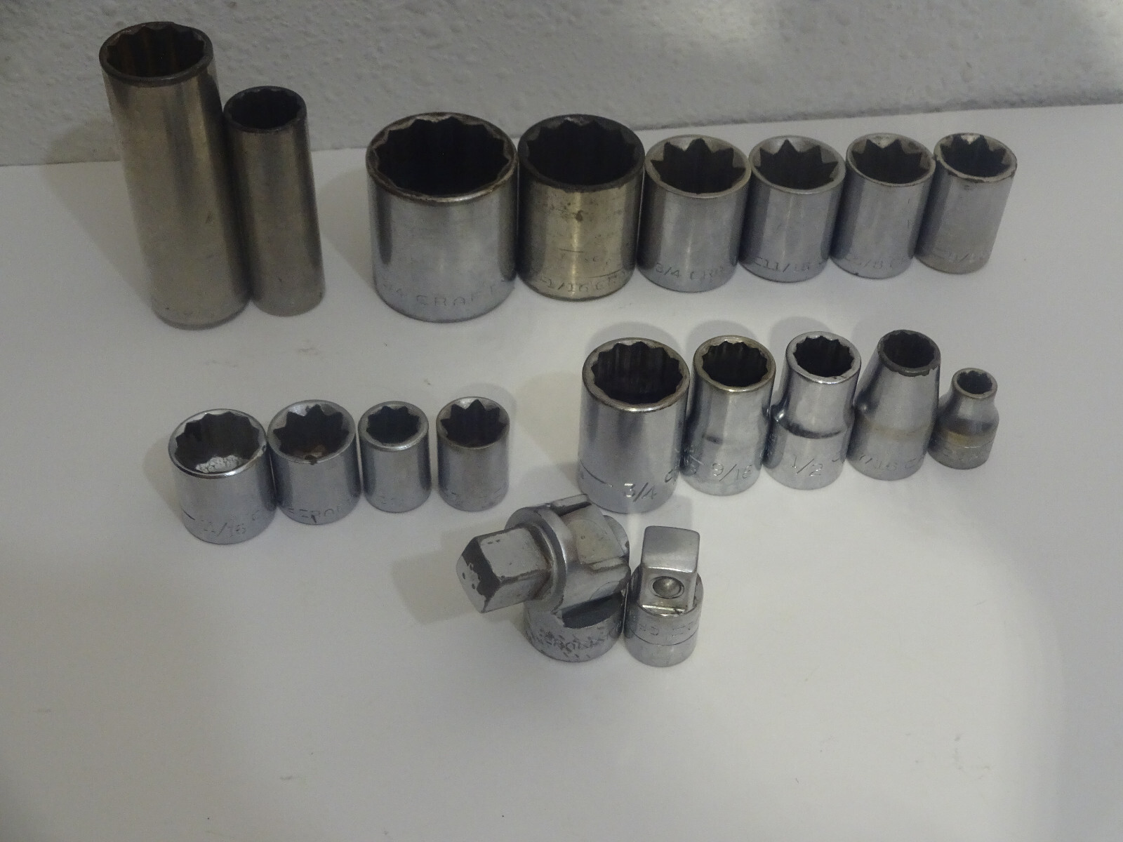 Vintage Craftsman Socket Lot Set 19 Pc Made in USA | eBay