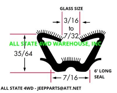 Door Glass Run Channel Seal All-Rubber Flexible & Flocked Universal ...