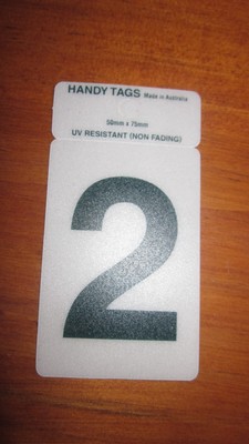 Handy Tags Adhesive Label, 50mm x 75mm--numeral 2 | eBay
