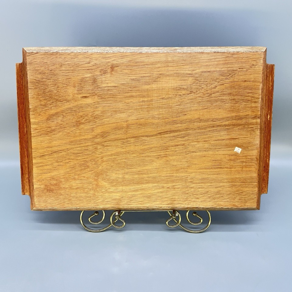 1960’s Vintage Marquetry Teak Wood Inlay Serving Tray Goose MCM 20 ...