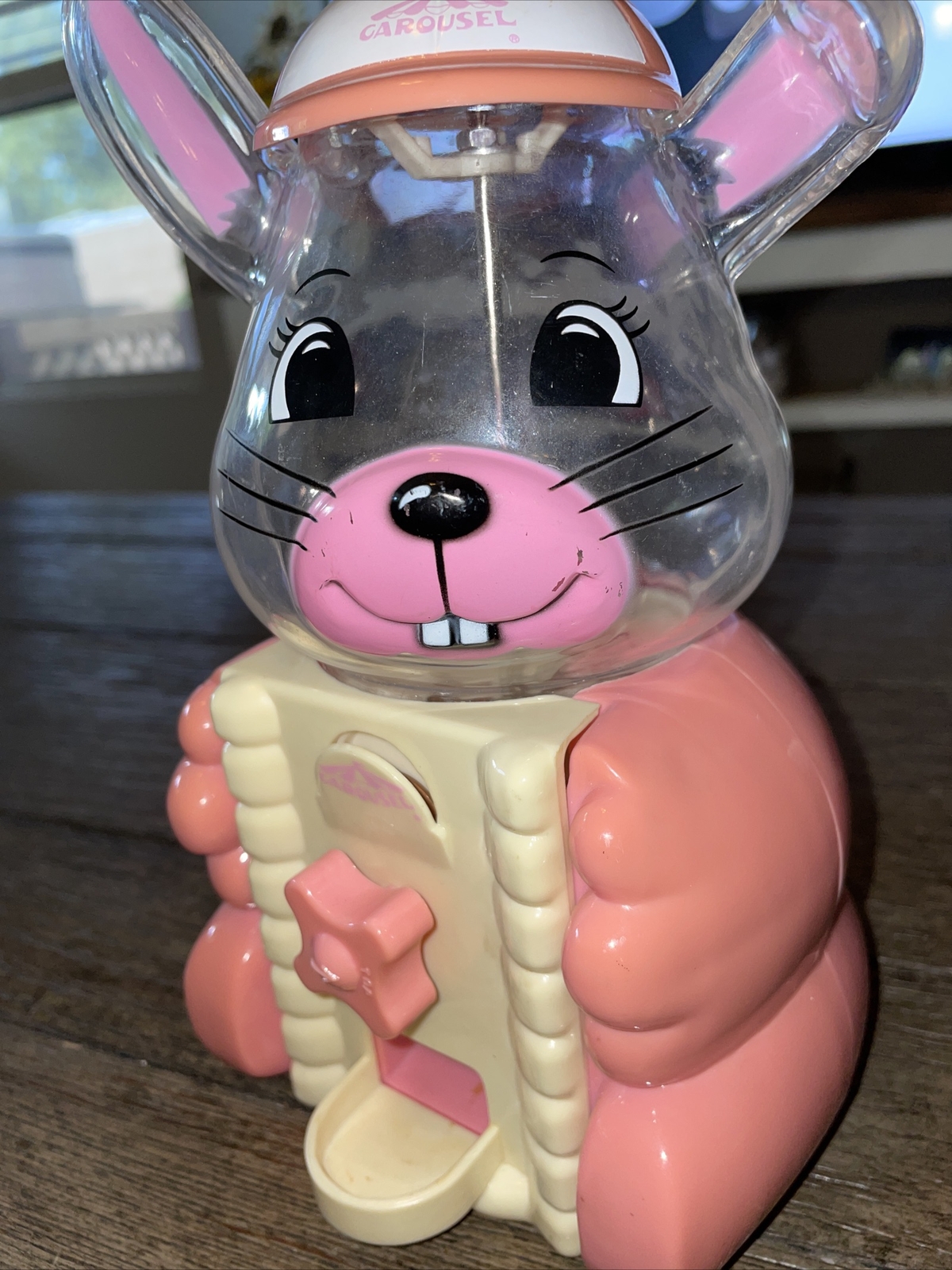 VINTAGE 1990's CAROUSEL GUMBALL PINK BUNNY GUMBALL MACHINE and BANK ...