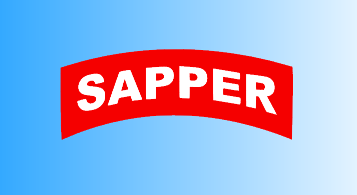 SAPPER Tab Vinyl Decal - Window Sticker - Combat Engineer - 12B | eBay