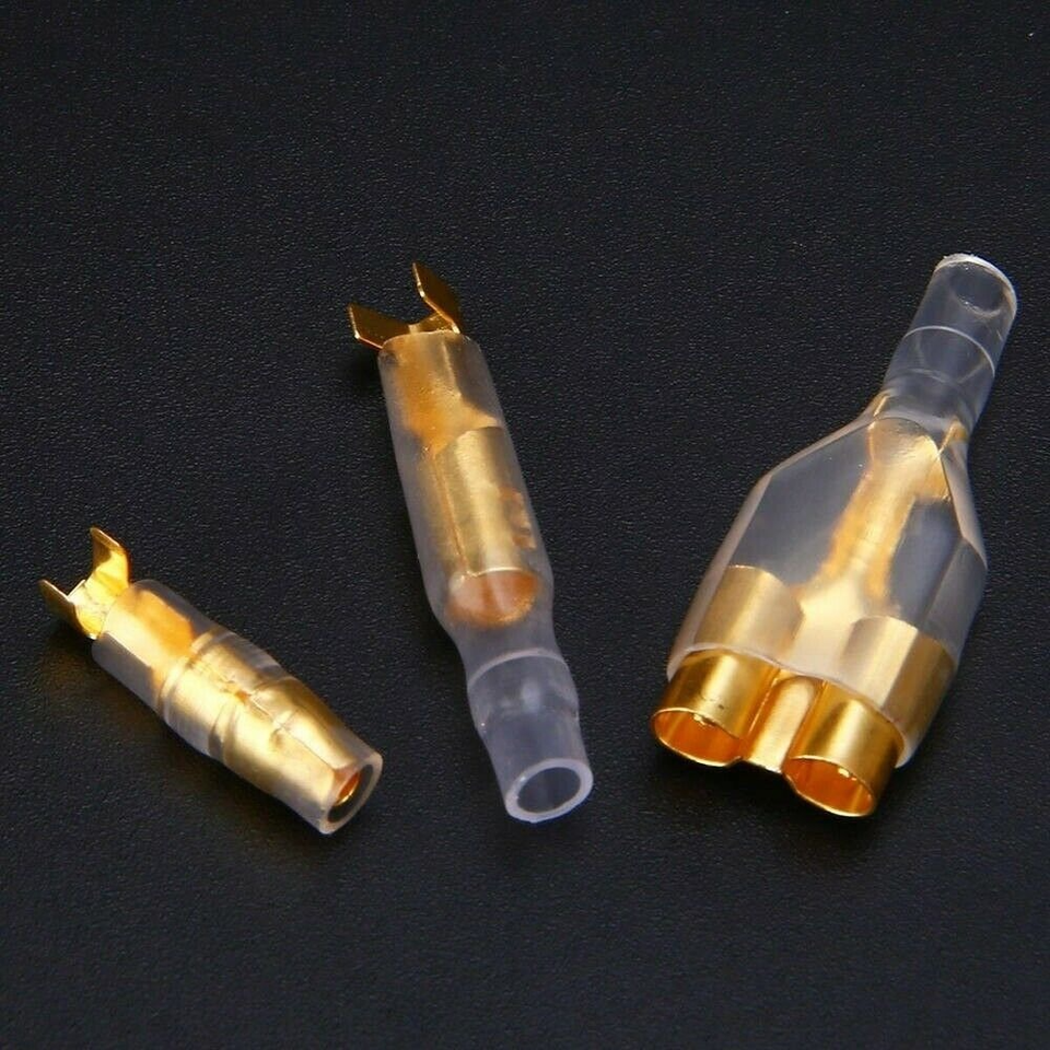 140Pcs 3.9mm Car Motorcycle Brass Bullet Male Female Terminal Wire ...