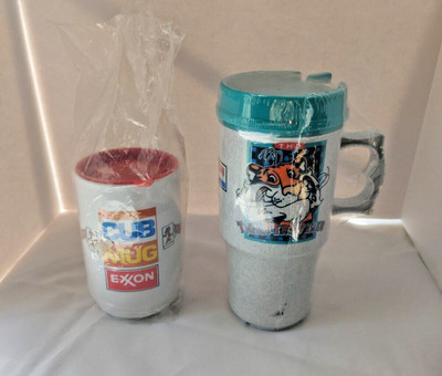 VINTAGE ~ NEW/SEALED - SET OF 2 EXXON TRAVEL MUGS ~ TIGER TRAVELER ...