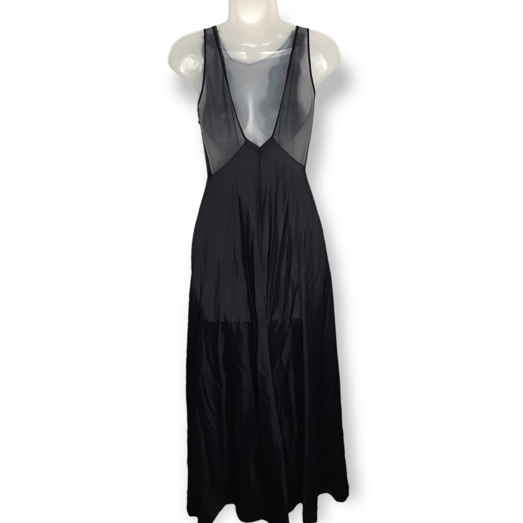 Vintage 80s Sexy Black Nightgown Gem