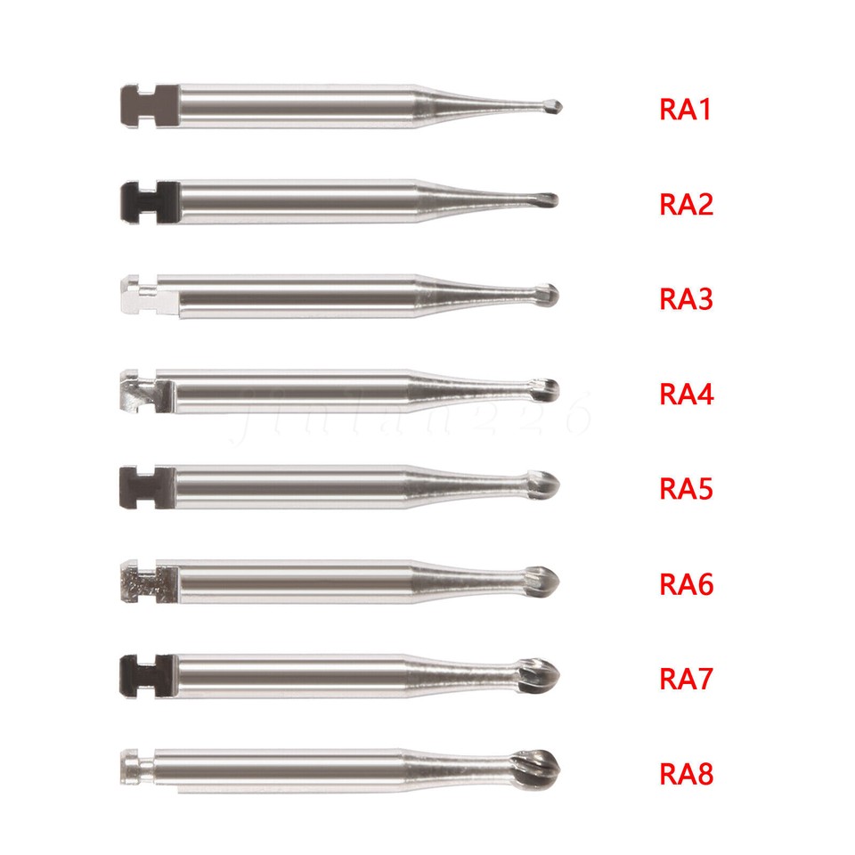 DENTAL Round Carbide Bur for Slow Speed Latch RA1-8 Taper Fissure RA | eBay