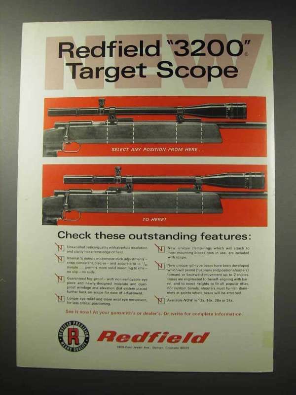 1969 Redfield 3200 Target Scope Ad - Features | eBay