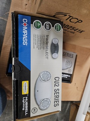 Hubbell Lighting Compass CU2 Series White 2-Light LED Emergency Light ...