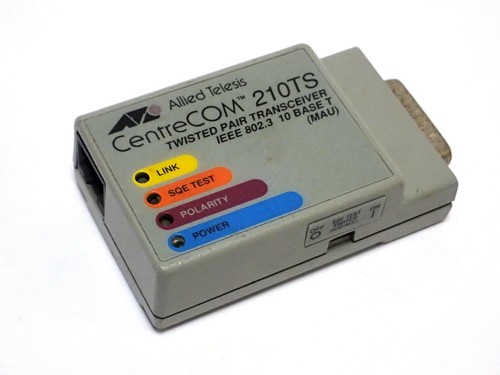 ALLIED TELESIS CentreCOM 210TS TWISTED PAIR TRANSCEIVER IEEE 802.3 10 ...