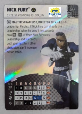 HEROCLIX Avengers 60th L086 NICK FURY Legacy Card (Clobberin Time) | eBay