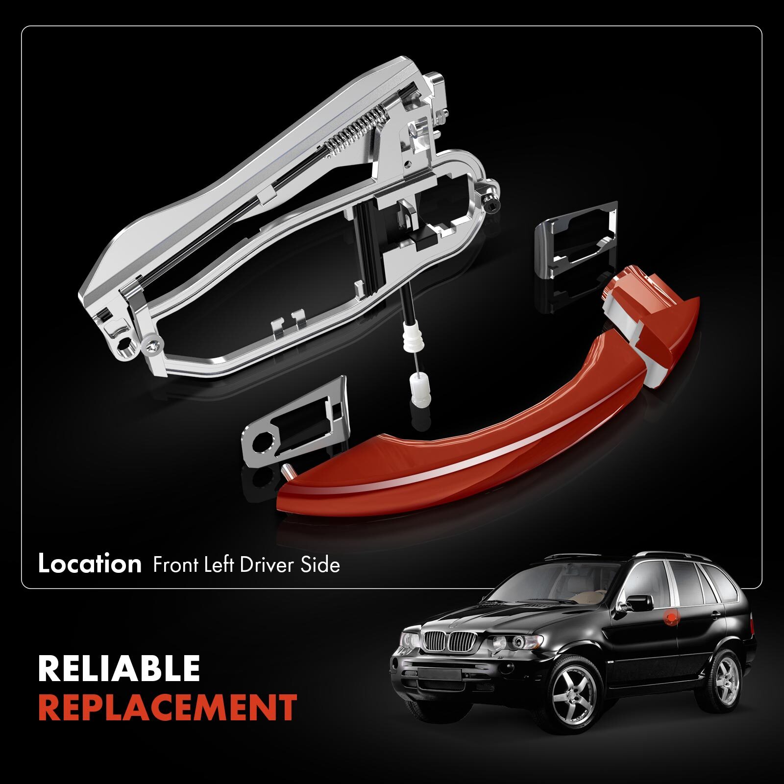 Front Driver Side Outside Door Handle Carrier for BMW E53 X5 00-06 ...