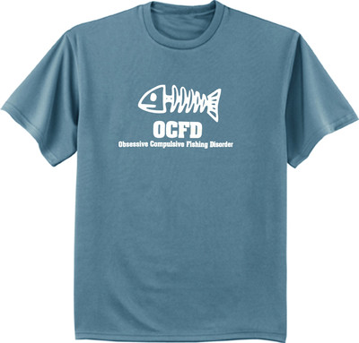 Funny fishing t-shirt OCFD obsessive compulsive fishing disorder funny ...