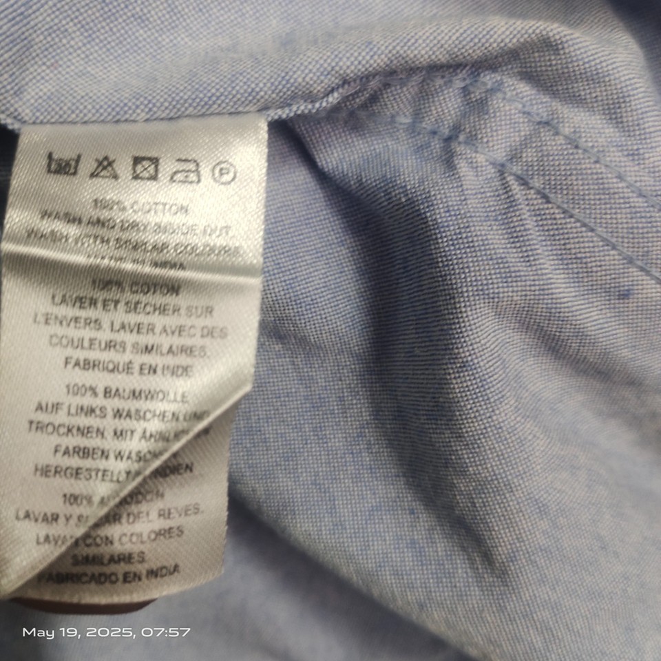 French Connection Shirt Large Light Blue Cotton Oxford Style | eBay