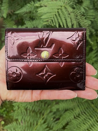 Authentic Louis Vuitton Vernis Ladlow Bifold Small Wallet Burgundy | eBay