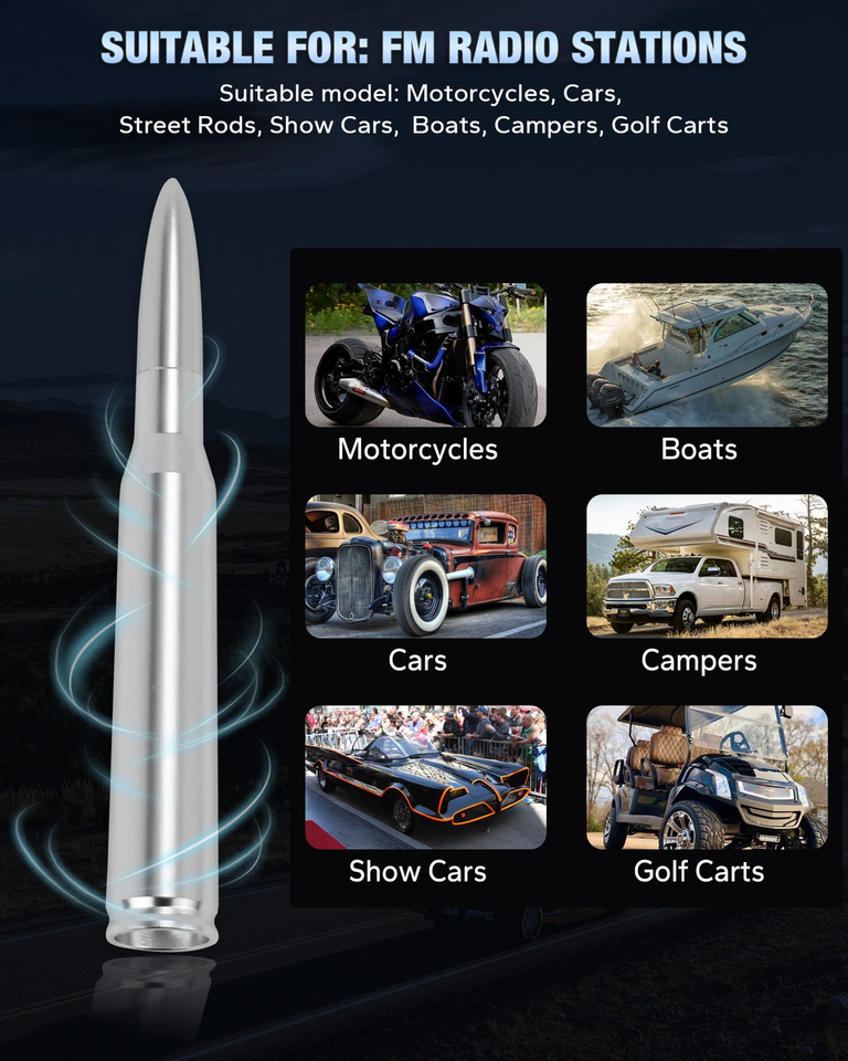 Short Antenna Mast Radio for JEEP WRANGLER JK/JL 2007-2023 GLADIATOR ...