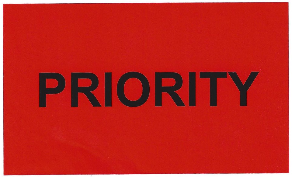 Red "Priority" Labels Stickers - 3" by 5" - 500 ct - SL020 | eBay