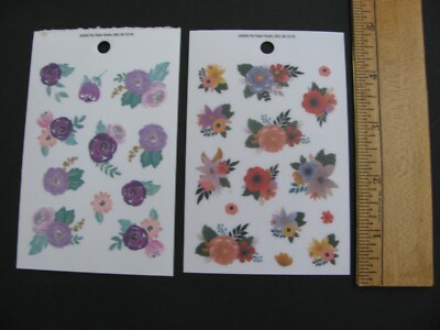 The Paper Studio Stickers FLOWERS 2 Sheets a | eBay