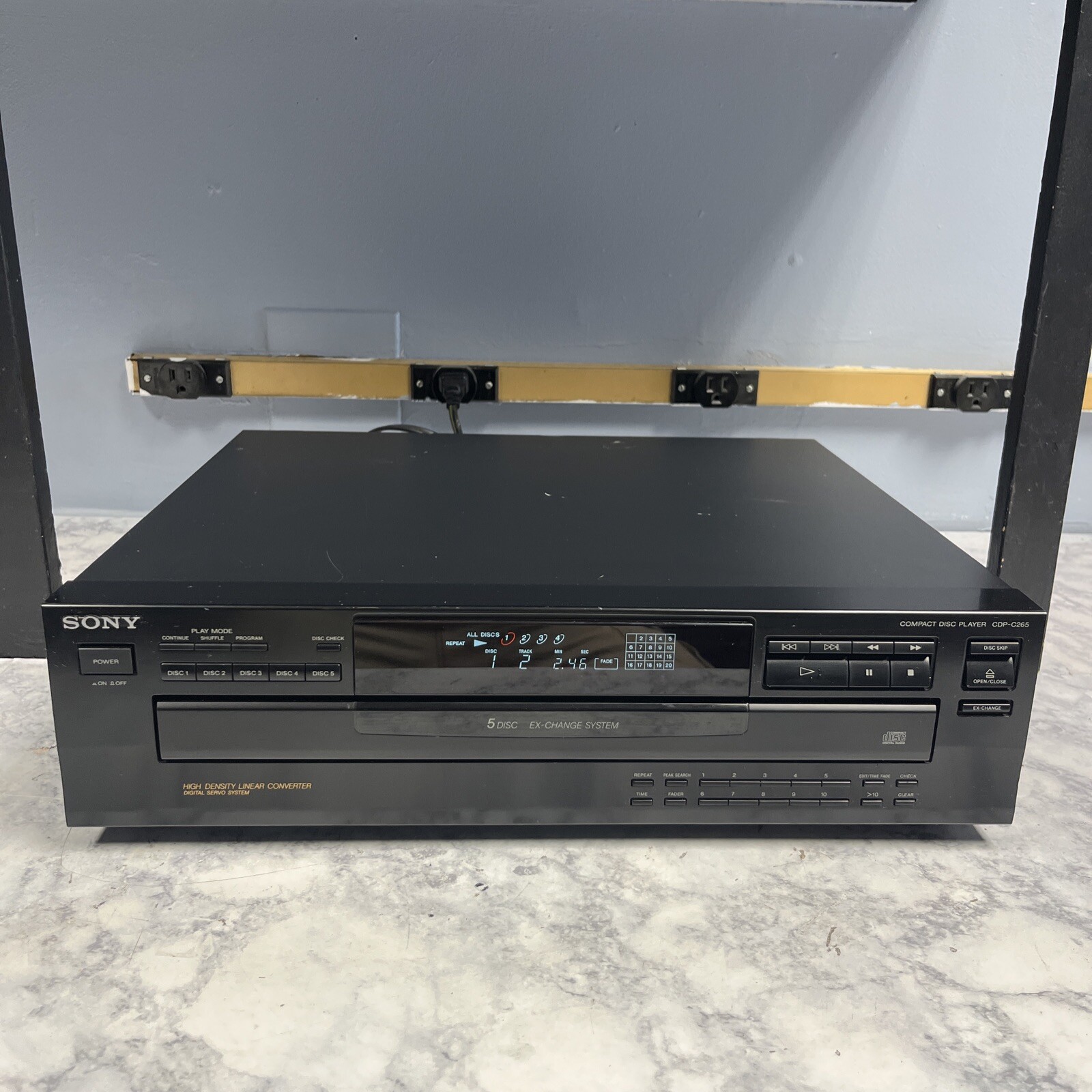 Sony CDP-C265 CD Player 5 Disc Compact Disc Player Carousel - WORKS GREAT! | eBay