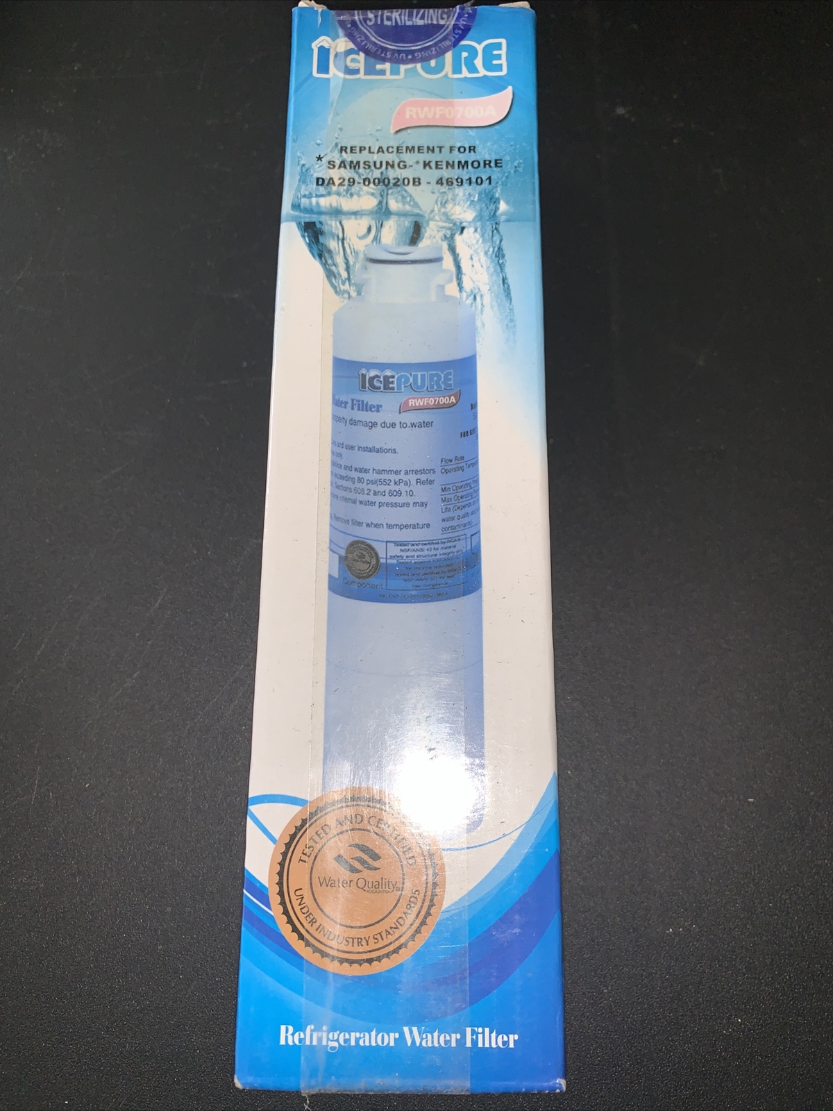 IcePure RWF0700A Refrigerator Water Replacement Filters - Pack of 3 for ...