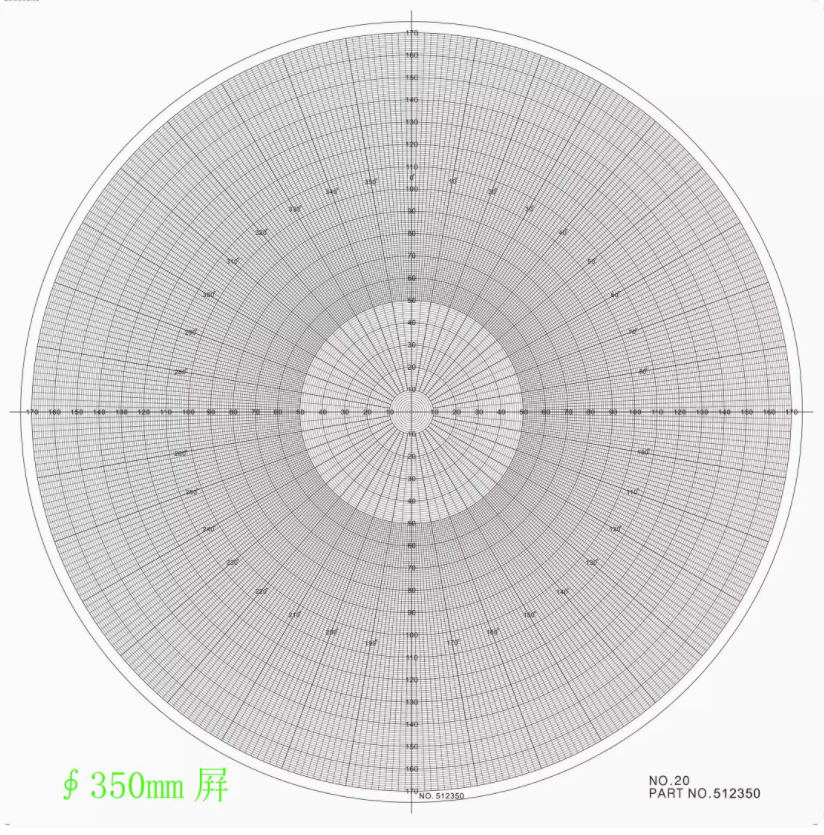 1PC Optical Comparator Chart For Profile Projector Overlay Chart ...