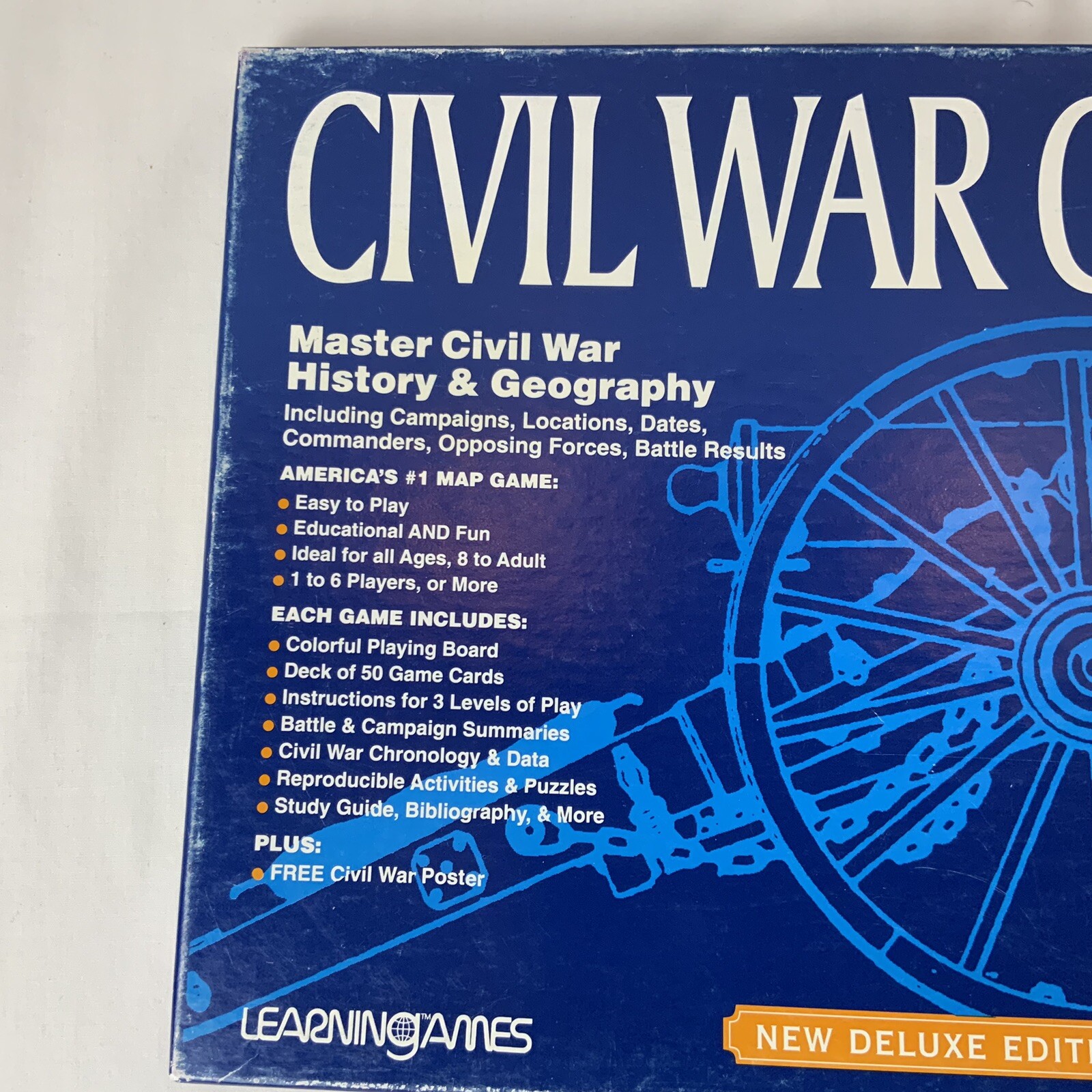 VTG Civil War Game New Deluxe Edition Learning Games & Map Poster ...