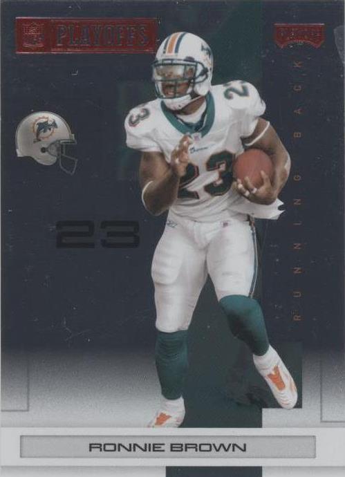 2007 Playoff NFL Playoffs - Ronnie Brown #53 Red Metalized /399 for ...