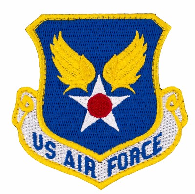 US Air Force Shield Patch w/ Hook (731) 2 3/4" x 2 3/4" Embroidered ...