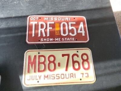 Vintage Missouri MO License Plate Tag 1973& 1999 | eBay