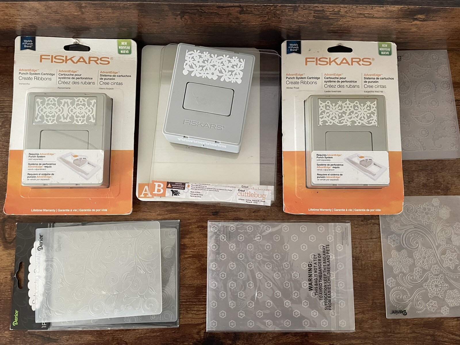 Lot of 3 Fiskars AdvantEdge Punch System Cartridges, Boards And More | eBay