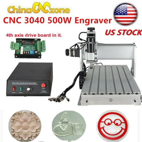 3040Z-DQ CNC Router 3Axis Acrylic Engraving DIY Milling Cutting Machine ...
