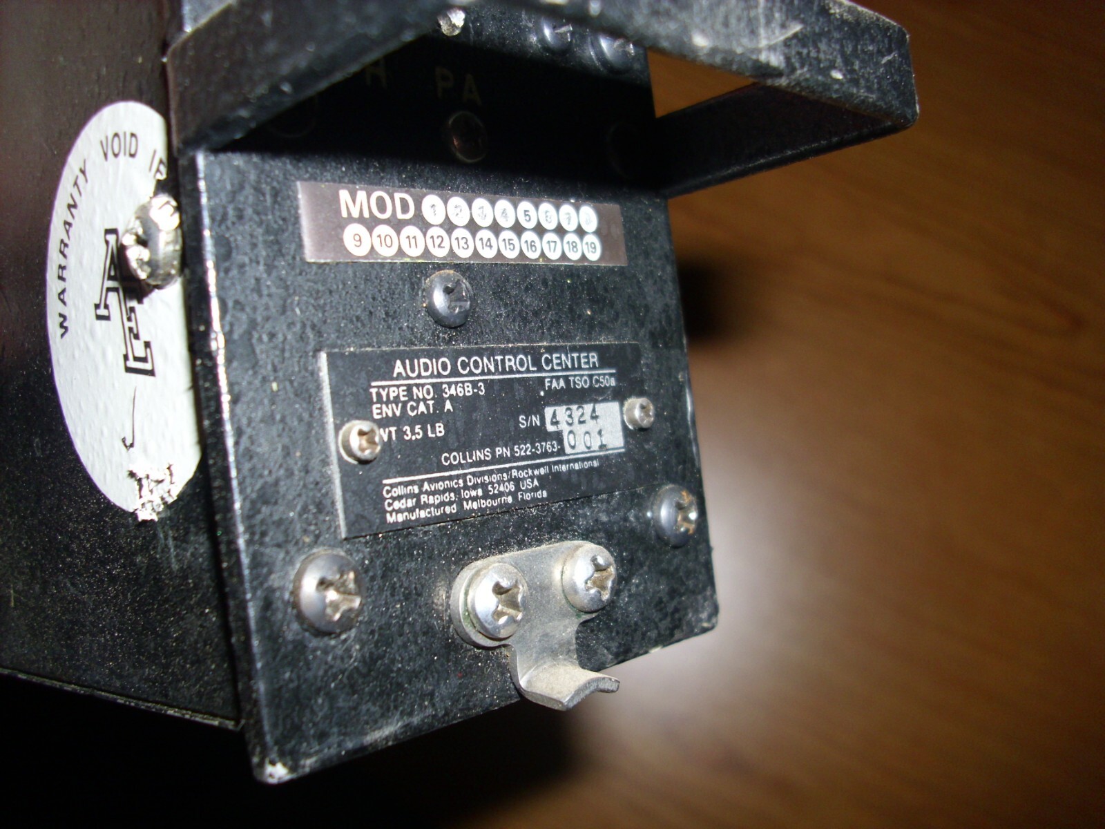 346B-3 Collins Audio Control 522-3763-001 | eBay