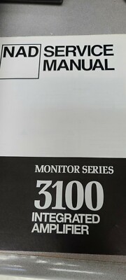 NAD 3100 Integrated Amp Service Manual | eBay