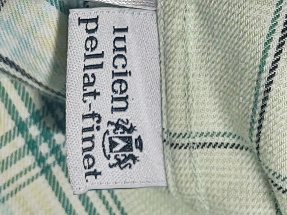 Lucien Pellat-Finet Women Green Striped Button Up Top (S) Hemp/Skull ...