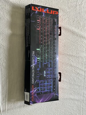 Lvlup Pro Gaming Keyboard w/ LED Keys Black - In The Box | eBay