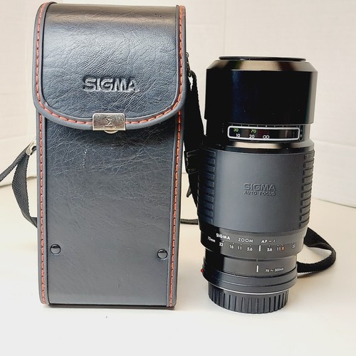 Sigma Auto Focus Zoom AF 1:4.5~5.6 F=75~300mm Camera Lens With Case | eBay