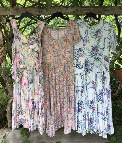Vintage Soft Flowy Rag Dresses Lot 3 Fits S M Floral Midi Wearable ...