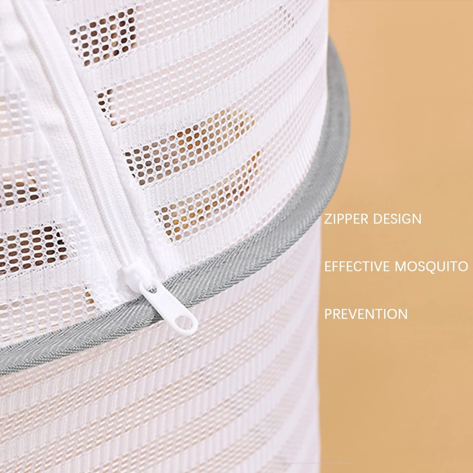 Hanging Mesh Drying Rack 4 Layer Collapsible Net Large Clothes Basket ...