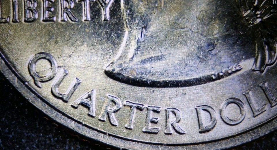 2003-P 25c Alabama State Quarter STRONG DIE CRACK Error Coin ...