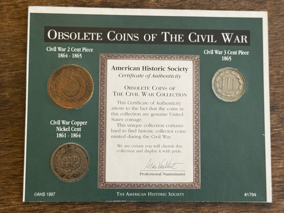 USA American Historic Society Coin Collection - Civil War Obsolete ...