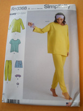 Simplicity Pattern R10368 / S9020 Misses Pants Top Shorts Mask Sz. Xxs ...