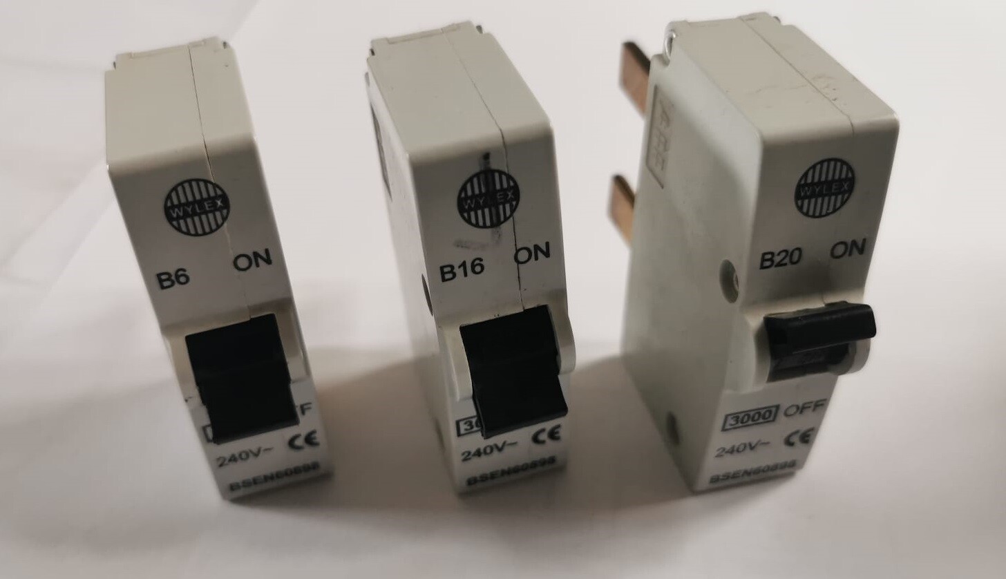 WYLEX B5 B6 B15 B16 B20 B30 B32 B40 B45 ABB plugin & push MCB CIRCUIT ...