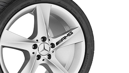 AMG Mercedes-Benz Alloy Wheel Rim - Car vinyl decals stickers - 75 x 12 ...