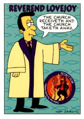 1994 Skybox Simpsons Series 2 Character Cards Rev. Timothy Lovejoy #S13 ...